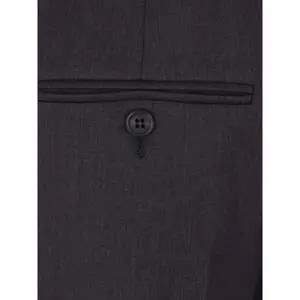 Prada Tailored Wool Trousers With Safety Pin Detail - Gray