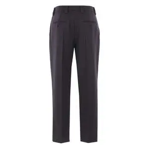 Prada Tailored Wool Trousers With Safety Pin Detail - Gray
