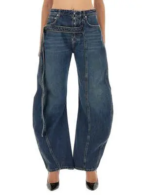 JEAN PAUL GAULTIER Low-rise Wide Leg Jeans - Blue