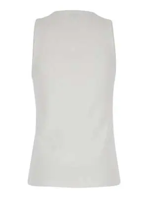 Bottega Veneta Ribbed Cotton Tank Top - Multicolor