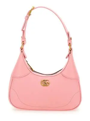 Gucci Aphrodite Small Shoulder Bag In Leather - Pink