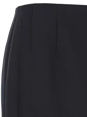 Valentino Garavani Wool Midi Skirt With Side Slits - Multicolor