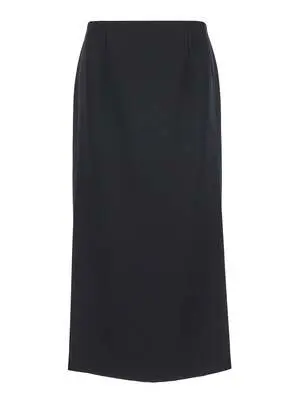 Valentino Garavani Wool Midi Skirt With Side Slits - Multicolor