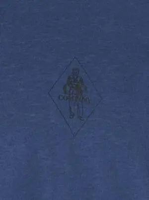 C.P. COMPANY Blue Crewneck T-shirt With Logo Embroidery On The Front In Cotton - Multicolor