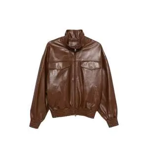 Balenciaga Leather Jacket - Brown