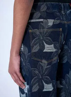 Gucci Denim Floral Jacquard Shorts
