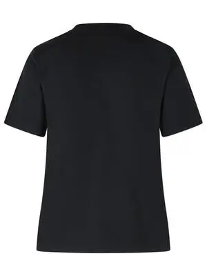Burberry Cotton T-shirt With Logo Patch - Black