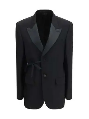 Balenciaga Wrap Tailored Jacket - Black
