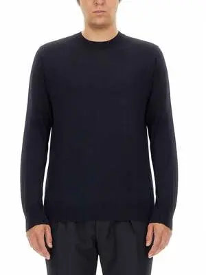 GOLDEN GOOSE Wool Jersey Crewneck Sweater - Blue