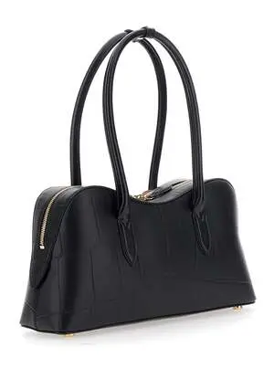 Stella McCartney Medium Ryder Handbag With Lock Detail In Black Ecoleather - Multicolor
