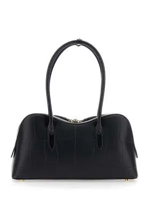 Stella McCartney Medium Ryder Handbag With Lock Detail In Black Ecoleather - Multicolor