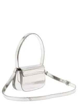 DIESEL® 1dr' Shoulder Bag In Laminated Leather - Silver