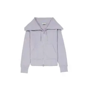 Herno Cotton Cardigan With Shawl Collar And Zip Fastening - Purple