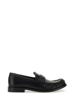 Burberry Leather Moccasins - Black