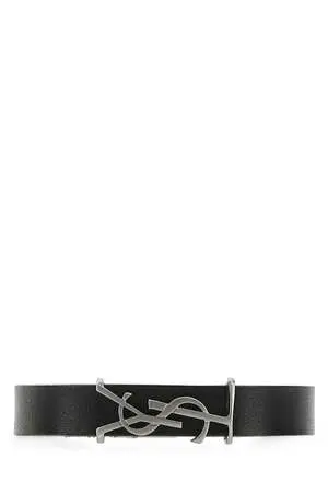 Saint Laurent Opyum Leather Bracelet - Black