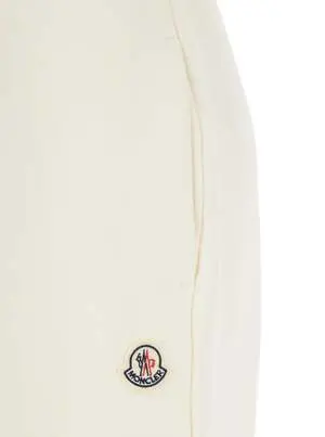 Moncler Cotton Blend Sweatpants With Logo Patch - Multicolor