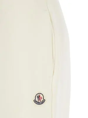 Moncler Cotton Blend Sweatpants With Logo Patch - Multicolor