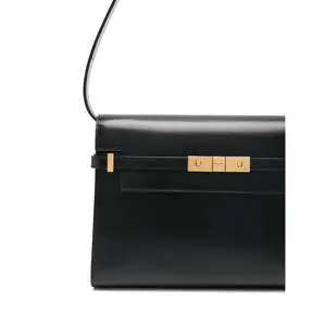Saint Laurent Calf Leather Shoulder Bag - Black