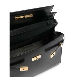 Saint Laurent Calf Leather Shoulder Bag - Black