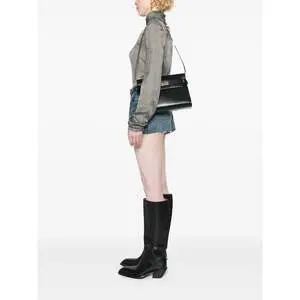 Saint Laurent Calf Leather Shoulder Bag - Black