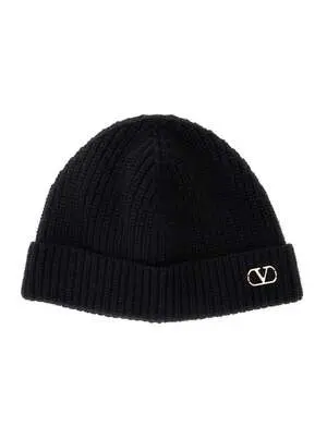 Valentino Garavani Cashmere Knit Beanie With Vlogo - Multicolor