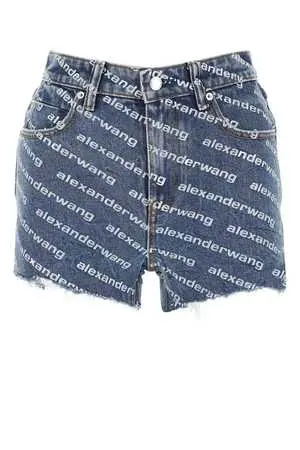 Alexander Wang Printed Denim Shorts