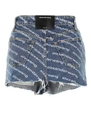 Alexander Wang Printed Denim Shorts