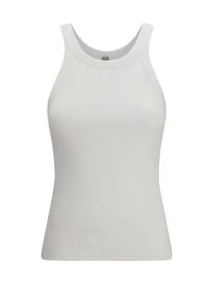 TOTEME Ribbed Cotton Tank Top - White