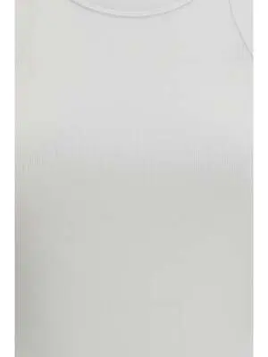 TOTEME Ribbed Cotton Tank Top - White