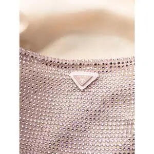 Prada Rhinestone Embellishment Mesh Dress
