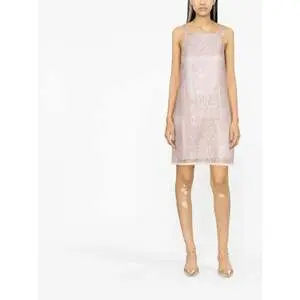 Prada Rhinestone Embellishment Mesh Dress