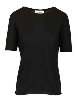 LISA YANG Ari Short-sleeve Cashmere Knit T-shirt