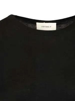 LISA YANG Ari Short-sleeve Cashmere Knit T-shirt