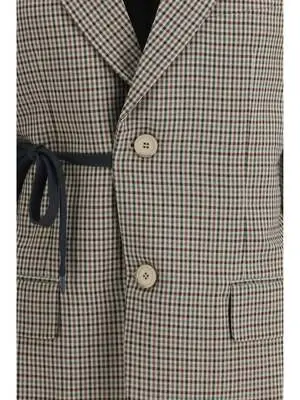 Balenciaga Single-breasted Checked Jacket - Multicolor