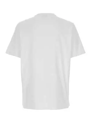 DIESEL® T-adjust-od' White T-shirt With Logo Patch On The Front In Cotton