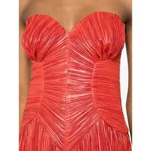 Cult Gaia Strapless Sweetheart Neck Gown With Rear Slit