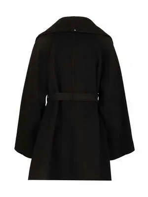 Sportmax Pagine" Wool Coat With Belt - Black