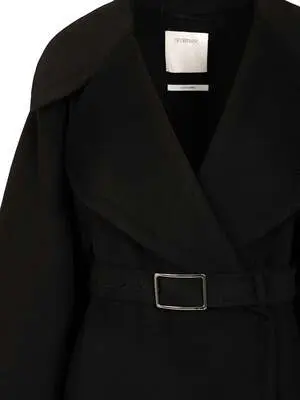 Sportmax Pagine" Wool Coat With Belt - Black