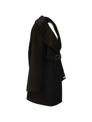 Sportmax Pagine" Wool Coat With Belt - Black