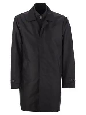 FAY Technical Cotton Morning Coat - Multicolor