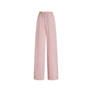 Dolce & Gabbana Striped Wide-leg Silk And Cotton Palazzo Pants - Pink