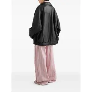 Dolce & Gabbana Striped Wide-leg Silk And Cotton Palazzo Pants - Pink