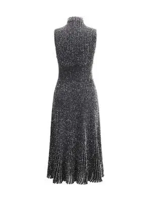 Alaïa Sequined Turtleneck Midi Dress - Gray
