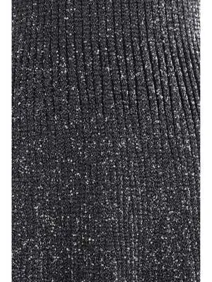 Alaïa Sequined Turtleneck Midi Dress - Gray
