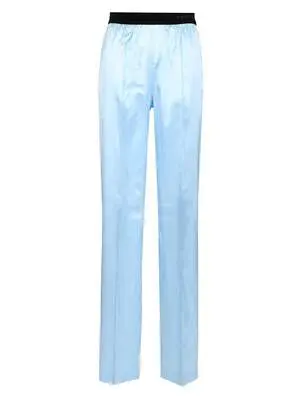 TOM FORD Stretch Silk Pants - Blue