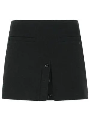 COURREGES Cotton Blend Miniskirt - Black