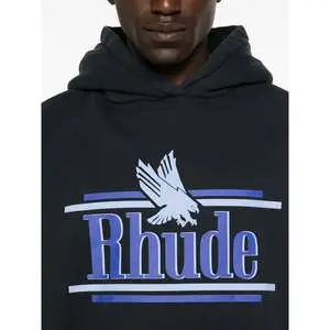 Rhude Cotton Printed Logo Hoodie
