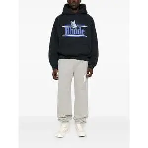 Rhude Cotton Printed Logo Hoodie