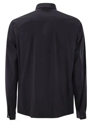 Herno Shirt-cut Jacket In Technical Wool - Blue
