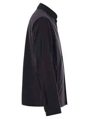 Herno Shirt-cut Jacket In Technical Wool - Blue